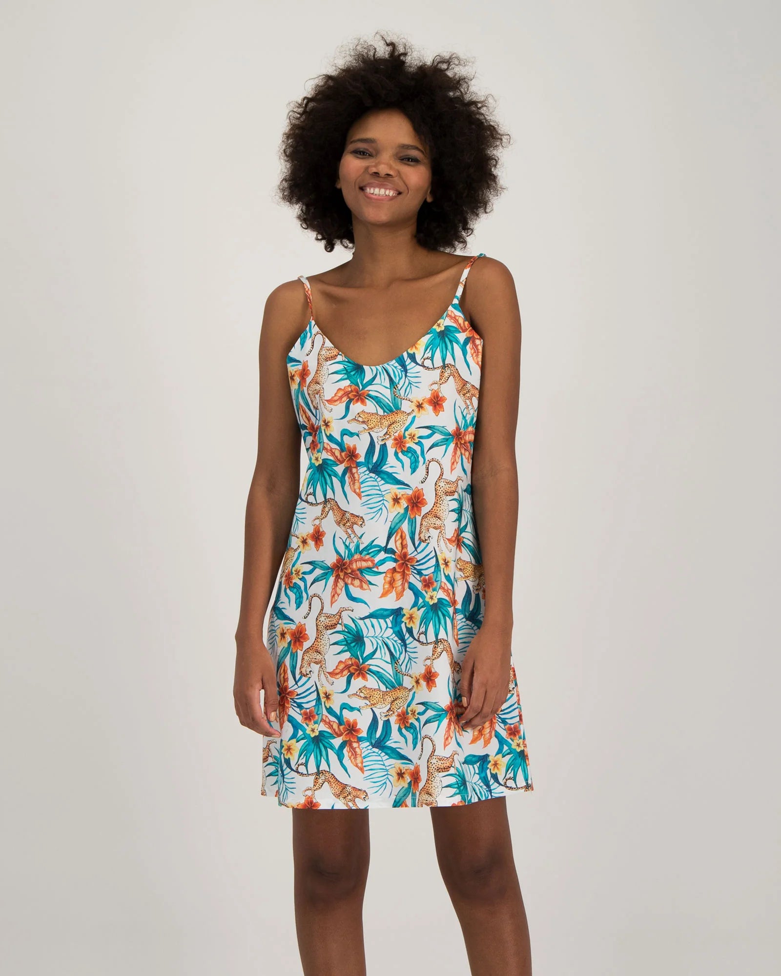 Shop Womens Chemise Nighty - Jungle Cheetahs | Woodstock Laundry UK